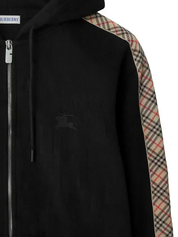 Burberry Check-trim Cotton Hoodie