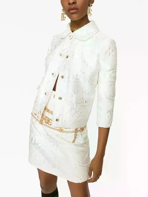 Dolce & Gabbana Brocade Rounded-collar Jacket