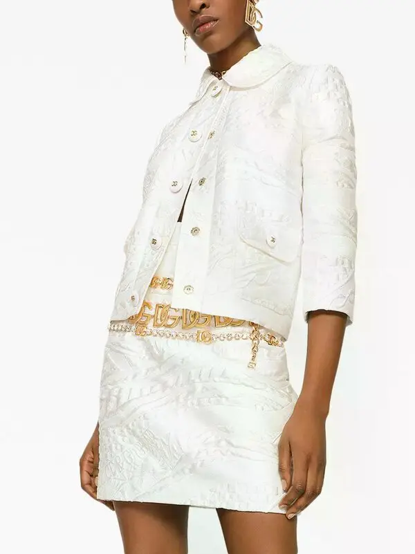 Dolce & Gabbana Brocade Rounded-collar Jacket