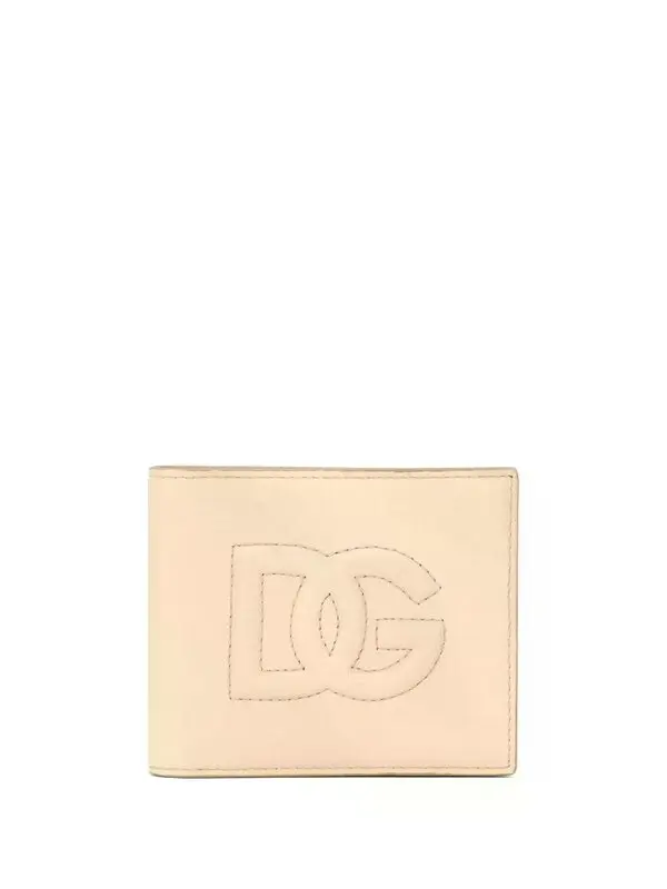 Dolce & Gabbana Embossed-logo Bi-fold Wallet - Neutrals