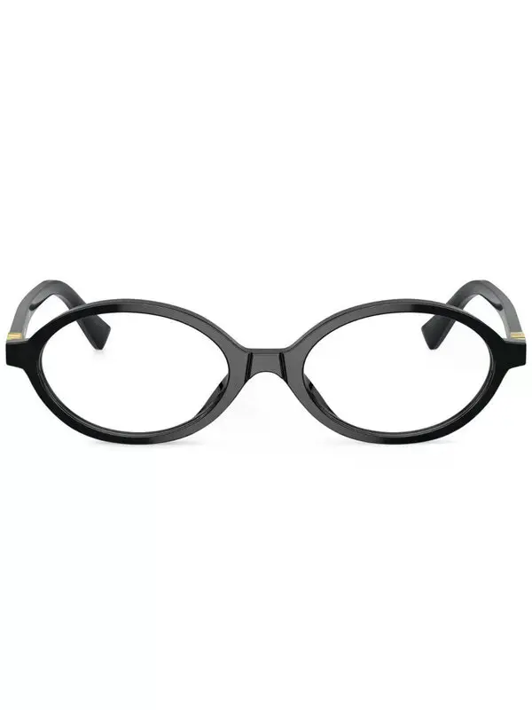 Miu Miu Oval Optical Glasses - Black