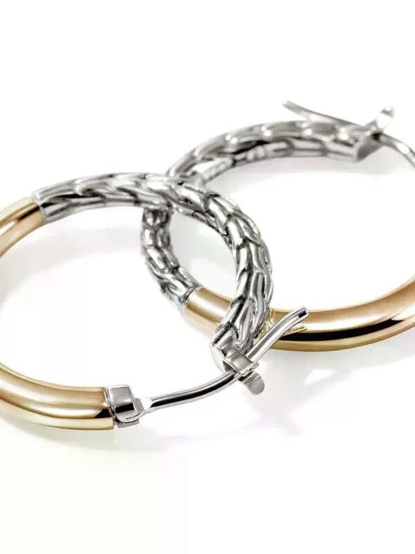 John Hardy 14kt Gold Jh Essential Hoop Earrings