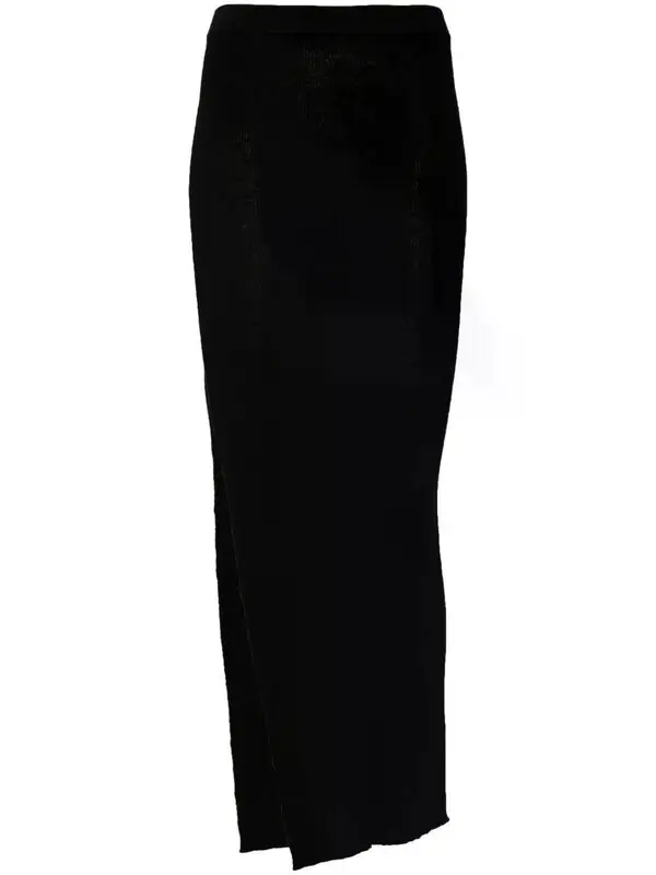 Rick Owens Ziggy Ribbed-knit Maxi Skirt