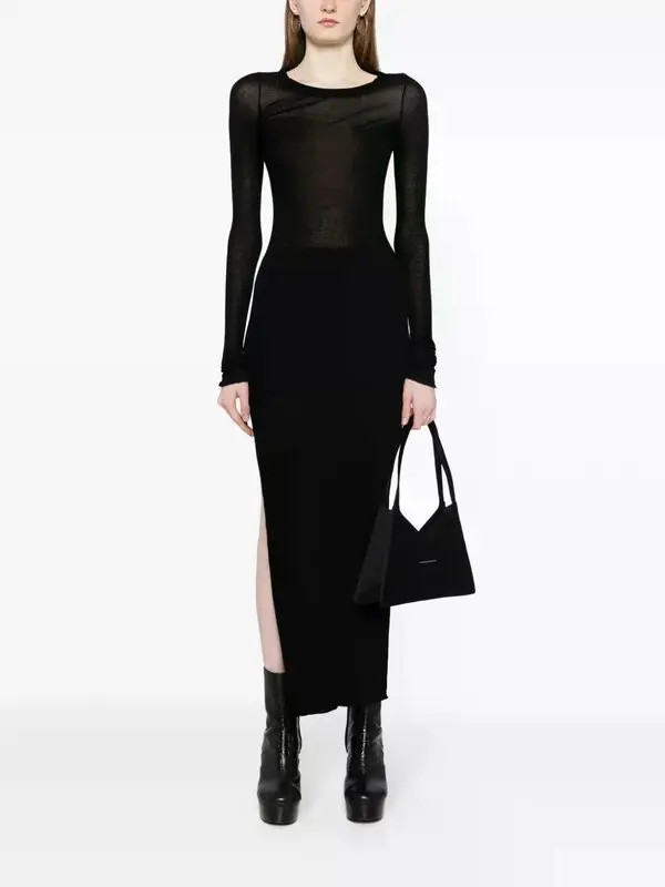 Rick Owens Ziggy Ribbed-knit Maxi Skirt