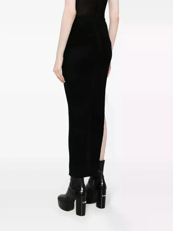 Rick Owens Ziggy Ribbed-knit Maxi Skirt