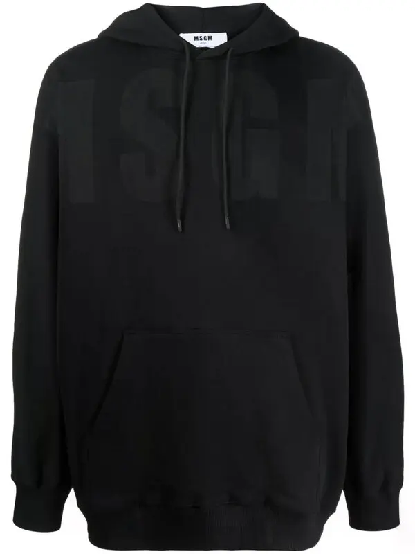 MSGM Logo-print Cotton Hoodie