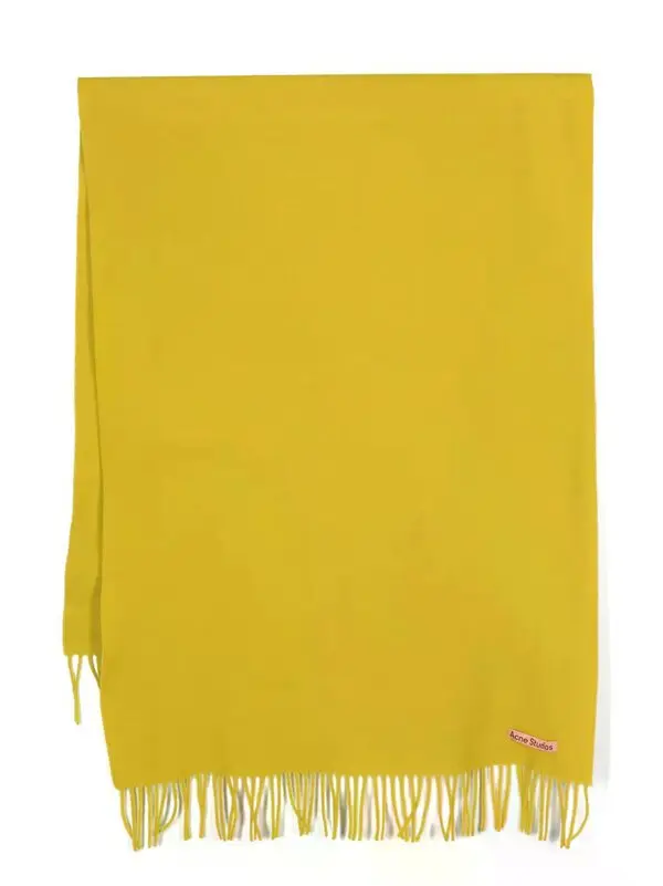 Acne Studios Fringed-edge Wool Scarf - Yellow