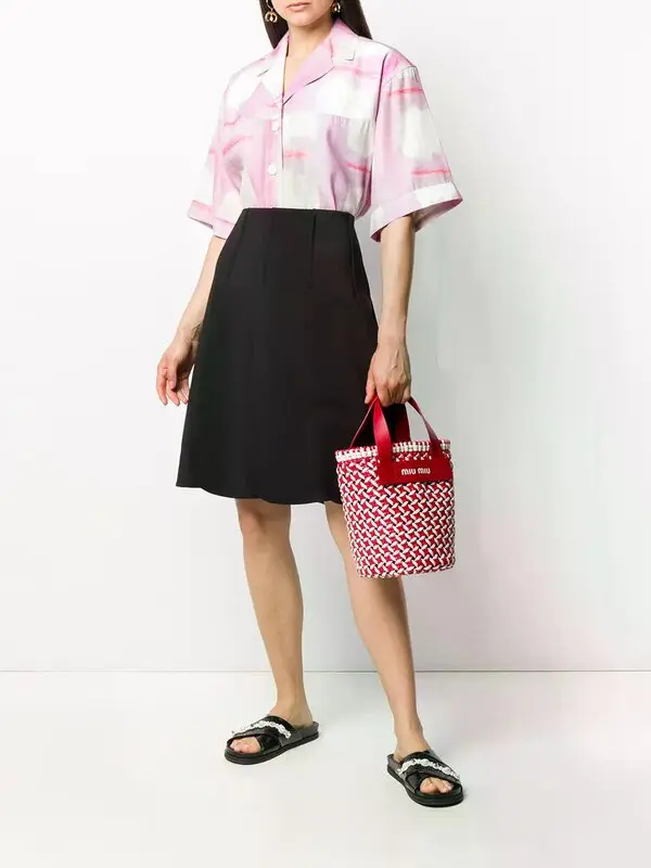 Valentino Garavani Pleated A-line Skirt