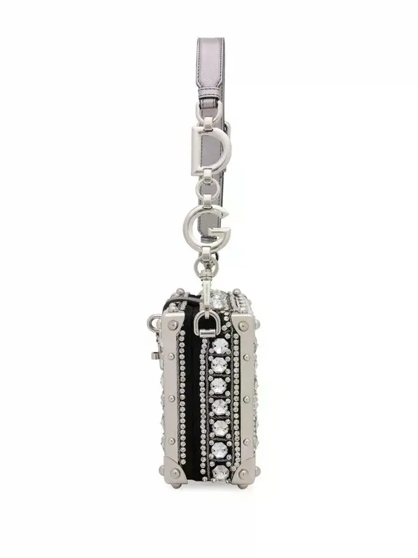 Dolce & Gabbana Jacquard Dolce Box Top-handle Bag - White