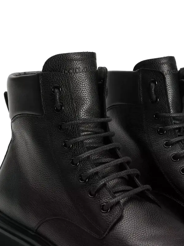 Dolce & Gabbana Leather Lace-up Boots