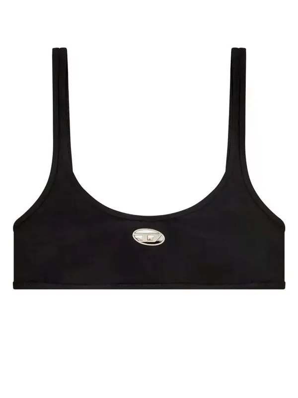 DIESEL® Oval D Logo Plaque Bikini Top