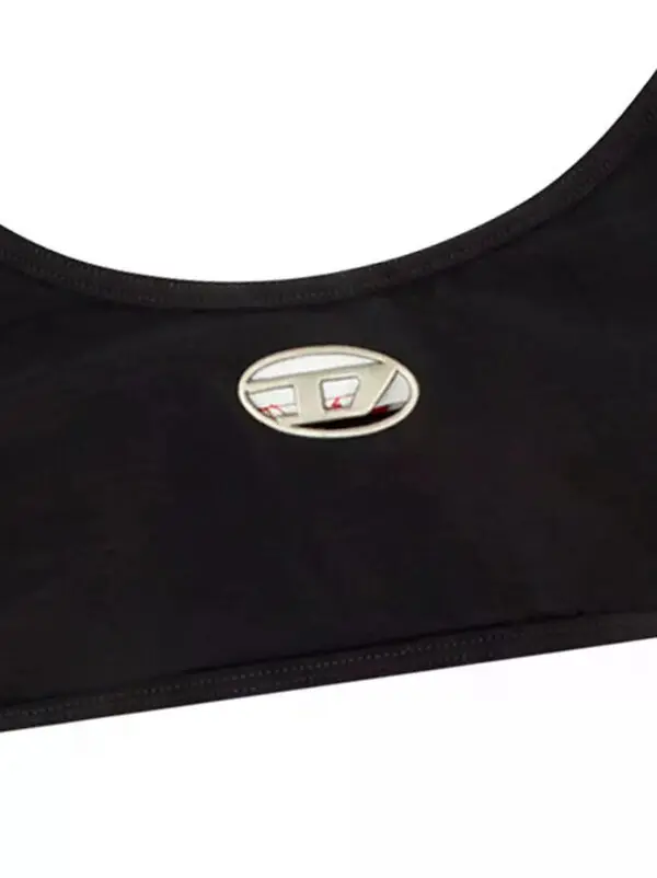 DIESEL® Oval D Logo Plaque Bikini Top