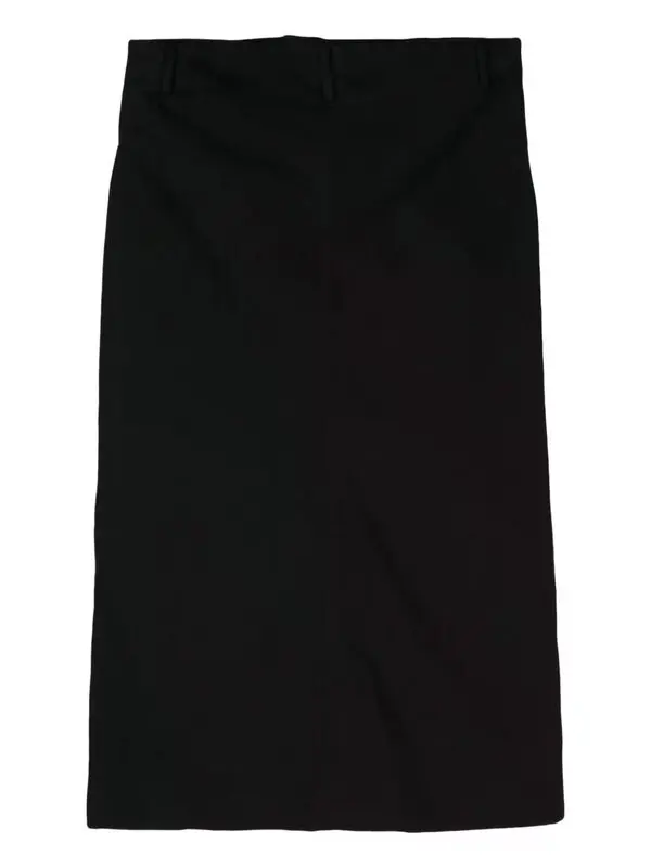 Yohji Yamamoto Side-slit Denim Maxi Skirt