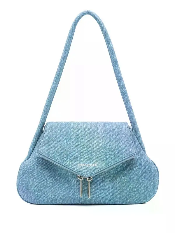 Amina Muaddi Gemini Suede Shoulder Bag