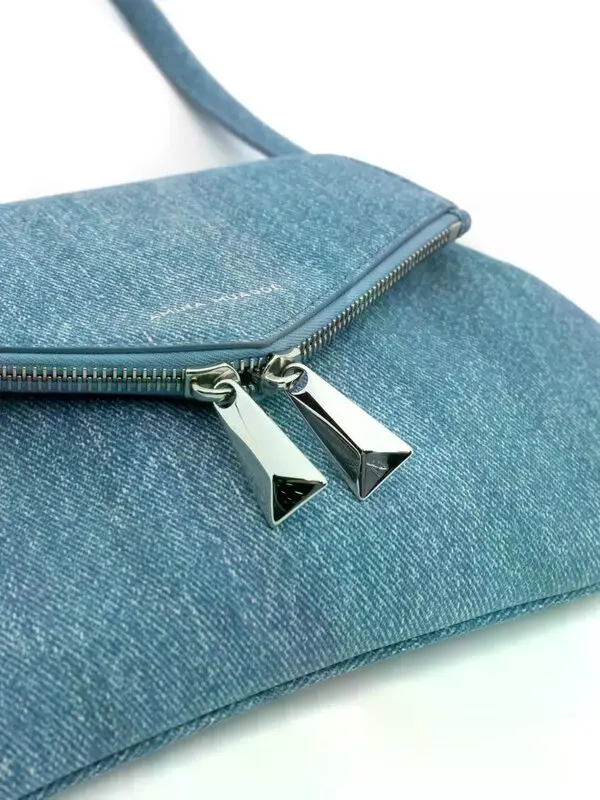Amina Muaddi Gemini Suede Shoulder Bag