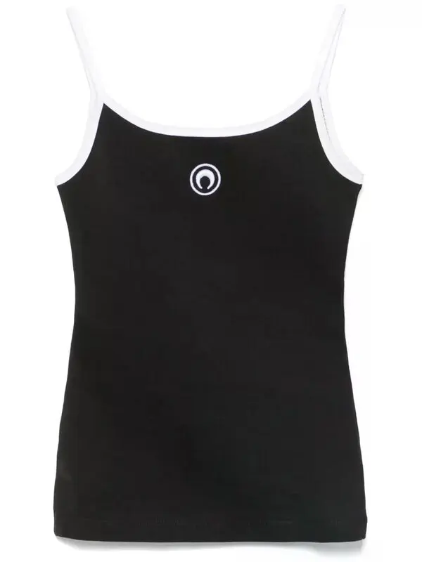 MARINE SERRE Moon Logo Ribbed Tank Top