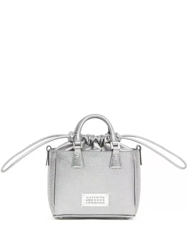MAISON MARGIELA 5ac Metallic-effect Tote Bag - Silver