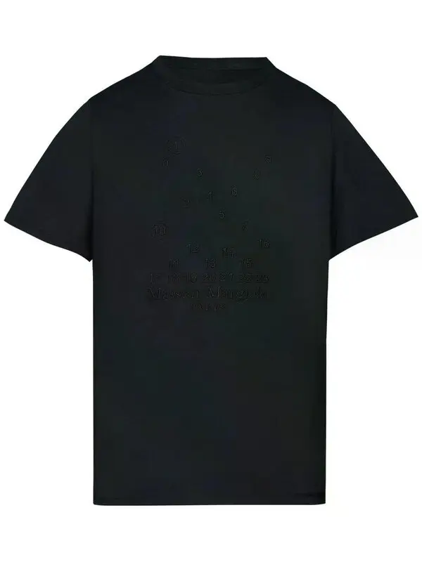 MAISON MARGIELA Numeric Logo-embroidered T-shirt - Grey