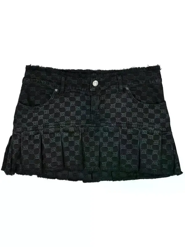 MISBHV Monogram Pleated Mini Skirt