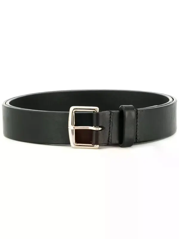 Dsquared2 Leather Belt With Silver-tone Buckle - Black