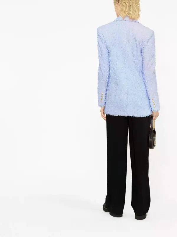 Balmain Oversized Double-breasted Tweed Blazer