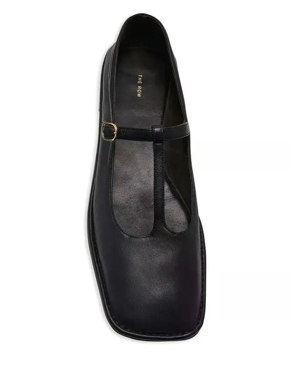 THE ROW T-strap Ballerina Shoes - Black