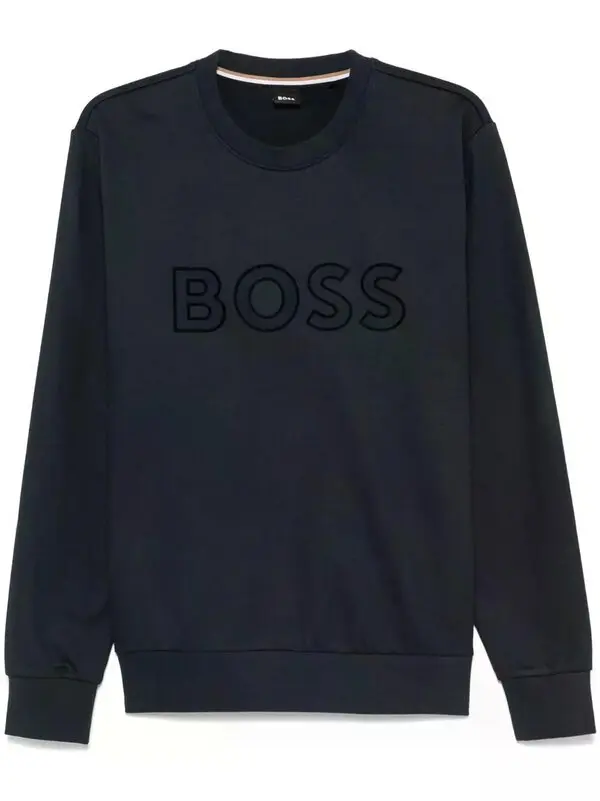BOSS Flocked-logo Sweatshirt