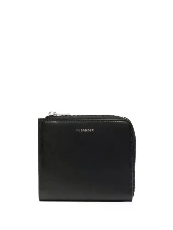 JIL SANDER Logo-print Leather Wallet - Black