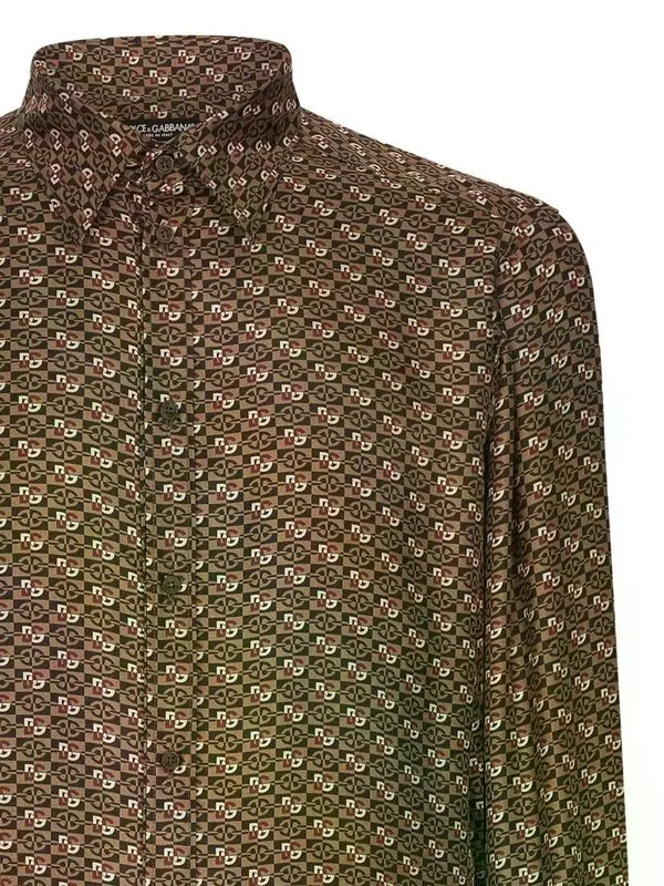 Dolce & Gabbana Geometric-print Silk Shirt