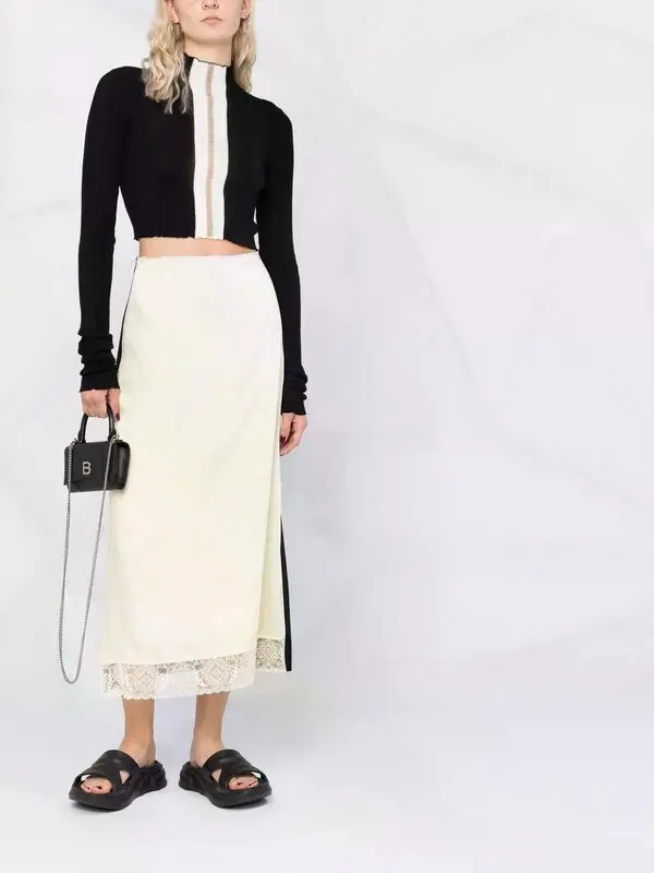 Palm Angels Mock Neck Cropped Jumper