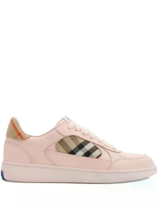 Burberry Terrace Calf Leather Sneakers - Pink