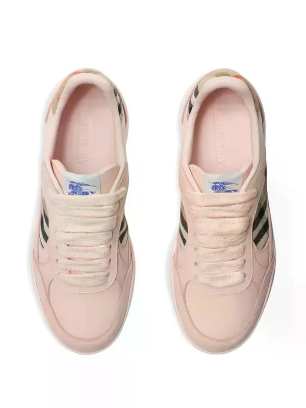 Burberry Terrace Calf Leather Sneakers - Pink