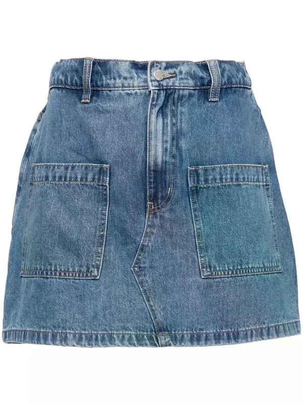 Izzue Logo-patch Denim Shorts