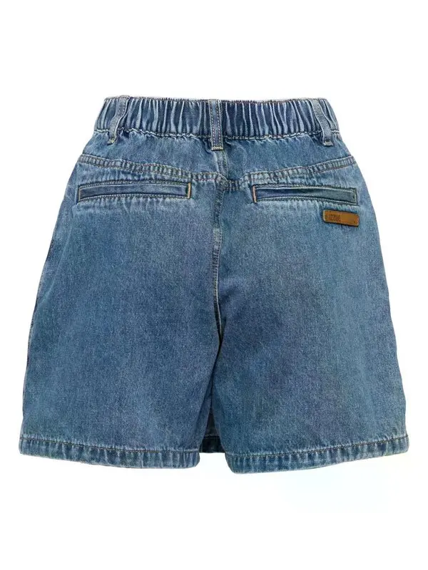 Izzue Logo-patch Denim Shorts