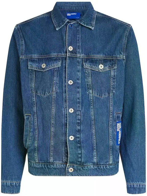 Karl Lagerfeld Logo-patch Denim Jacket - Blue