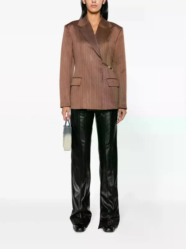 Gcds Pinstripe Notched-lapel Blazer