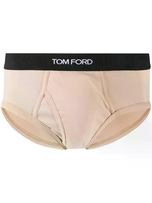 TOM FORD Classic Logo Waistband Briefs - Neutrals