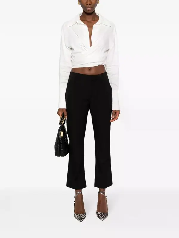 Balmain Virgin-wool Cropped Trousers