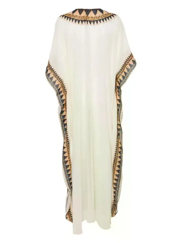 DOLCI FOLLIE Abstract-print Beaded Kaftan