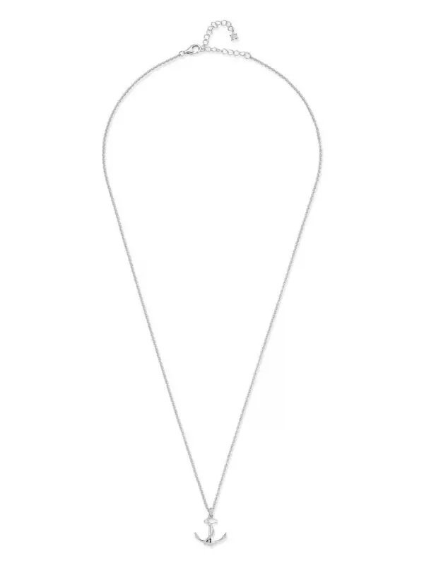 Mateo Small Anchor Pendant Necklace - Silver