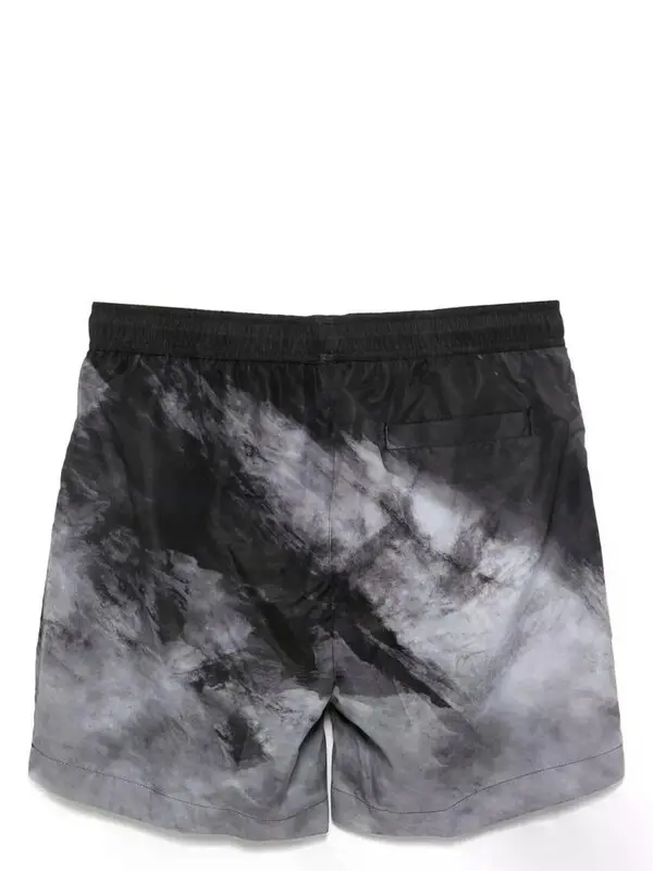 BOSS Graphic Print Swim Shorts - Grey