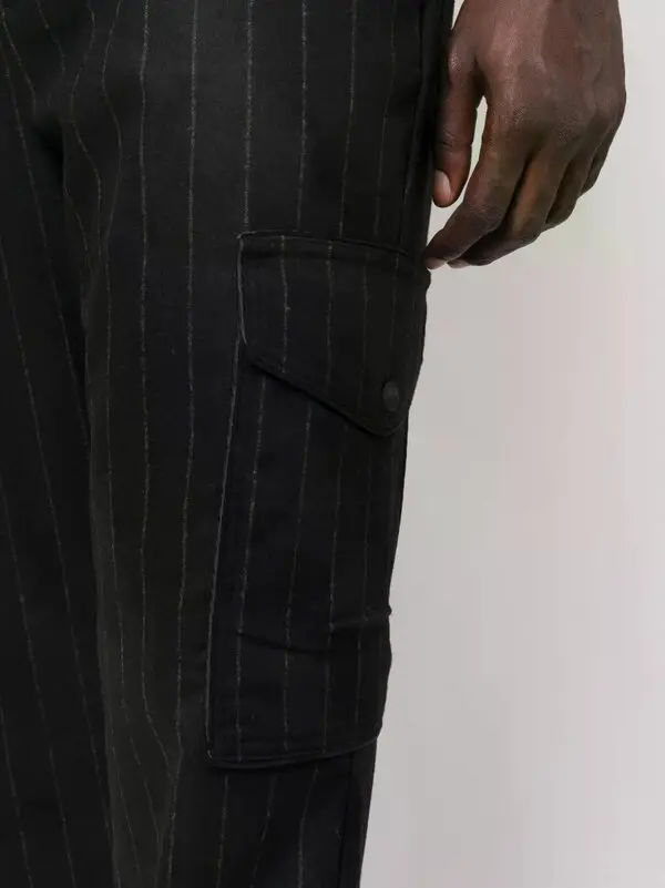 Versace Drawstring-waist Striped Trousers