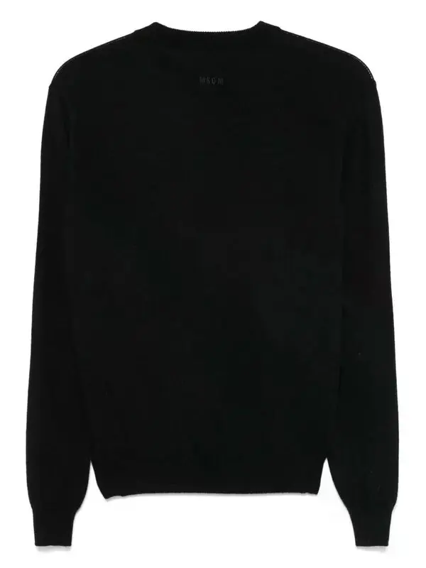 MSGM Swan-motif Fine Knit Sweater