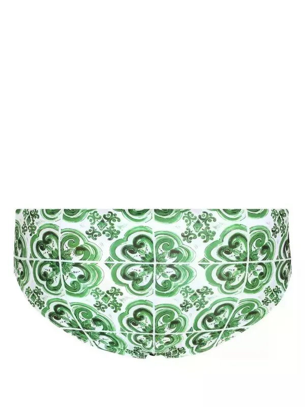 Dolce & Gabbana Majolica-print Swim Briefs
