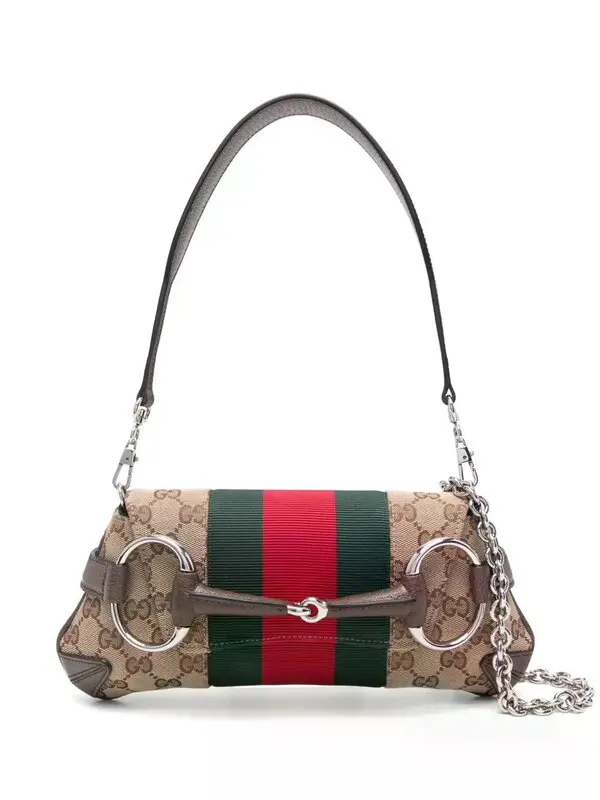 Gucci Small Horsebit Chain Shoulder Bag - Neutrals