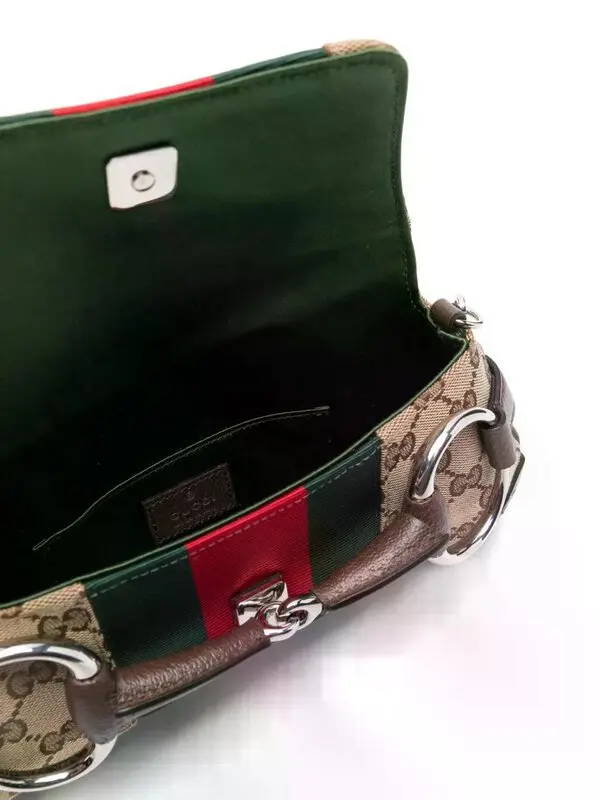 Gucci Small Horsebit Chain Shoulder Bag - Neutrals
