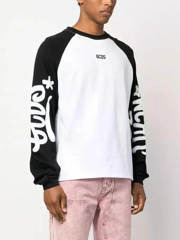 Gcds Graffiti-logo Long-sleeve T-shirt