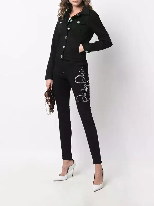 Philipp Plein Logo-print Jeggings