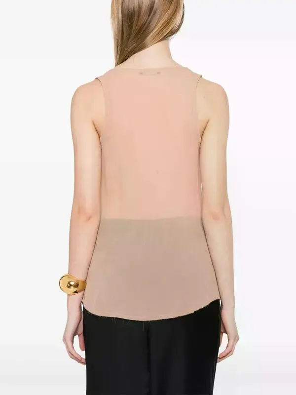 Balmain Sleeveless Silk Top