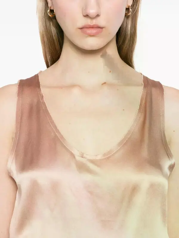 Balmain Sleeveless Silk Top